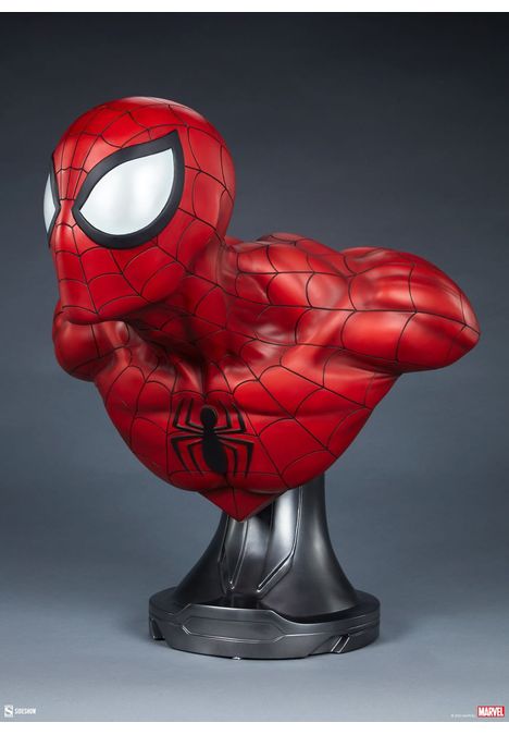 Estátua Spider Man Life Size Bust Marvel Sideshow Lojalimitededition