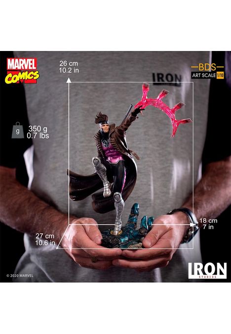 Estátua Gambit- X-Men - Bds Art Scale 1/10 - Iron Studios - lojalimitededition